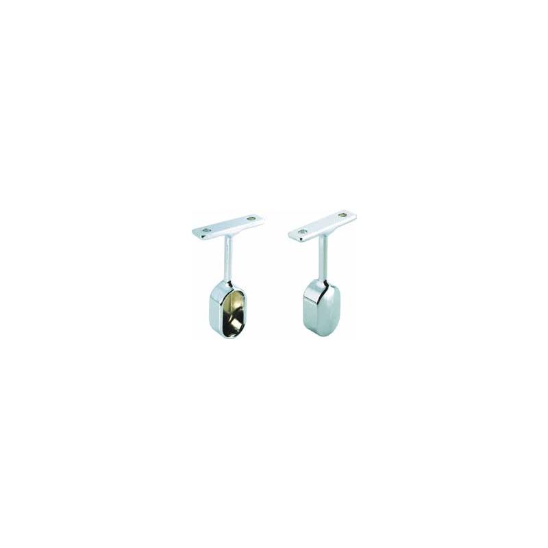 Tube Support End Pillar 30x15 Oval Zinc Chrome