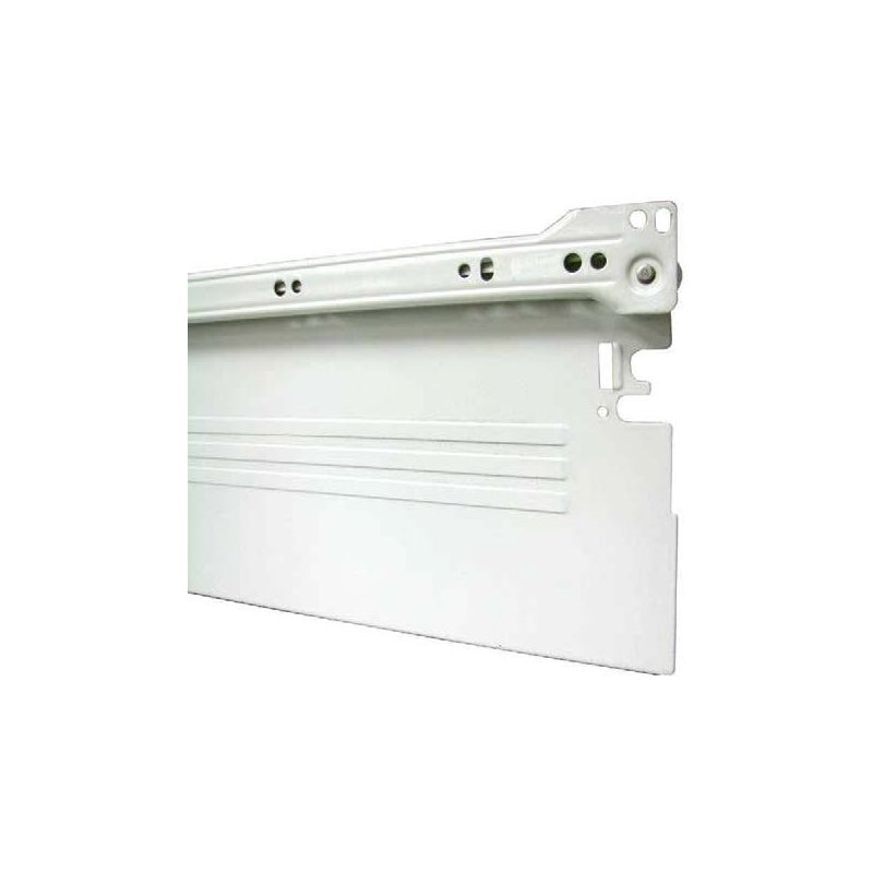 Single-wall metal drawer H150, NL400, four-piece set, white
