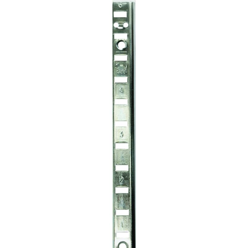 Shelf support system, metal shelf strip, 16 x 5 x 1800mm, zinc plated, each