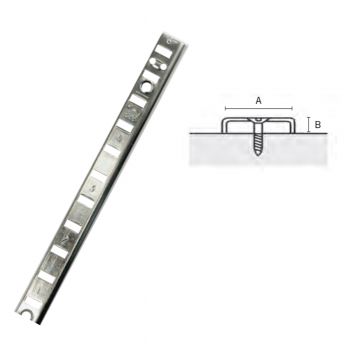 Shelf support system, metal shelf strip, 16 x 5 x 1800mm, Florentine ...